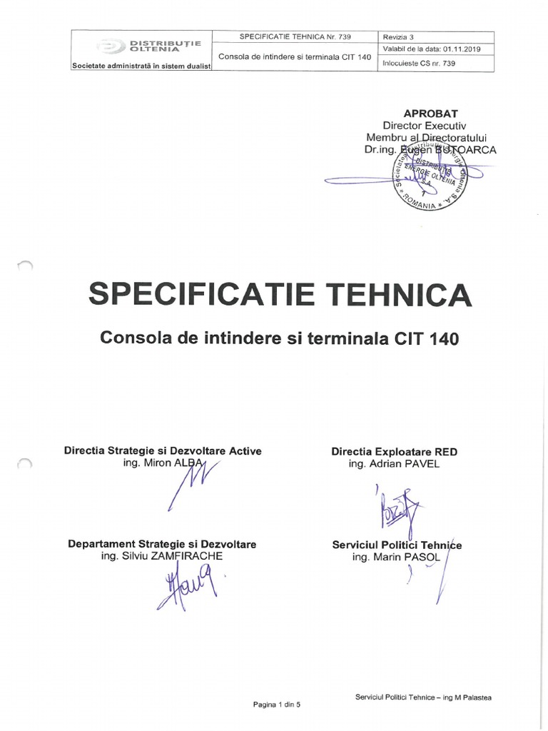 Consola de Intindere Si Terminala CIT 140 Rev3 | PDF