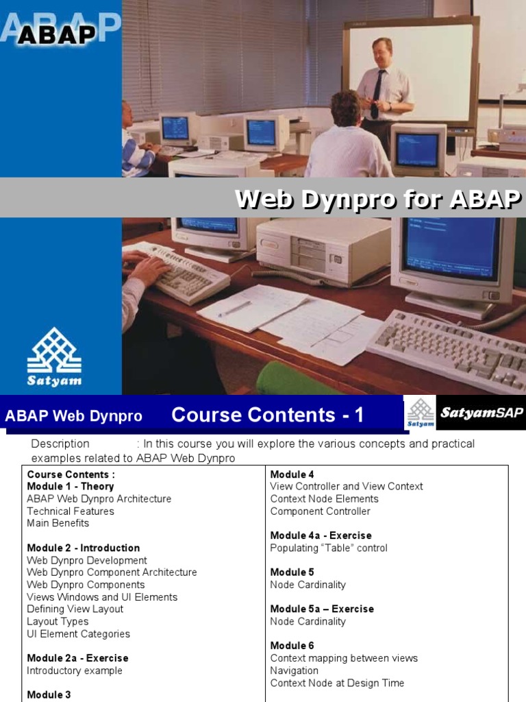 ABAP Web Dynpro Training Material | PDF | Component Based Software Engineering | Method ...