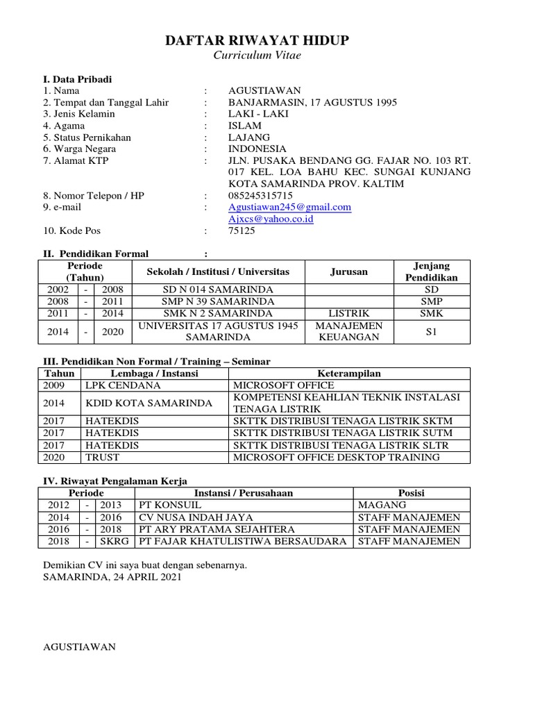 SKTTK SLTR Agustiawan | PDF