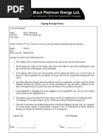 Laptop Issue Form Sample | PDF | Laptop | Employment