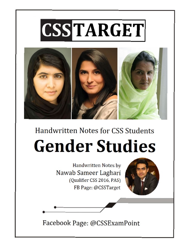 Gender Studies Notes (Nawab Sameer, CSS 2016) | PDF