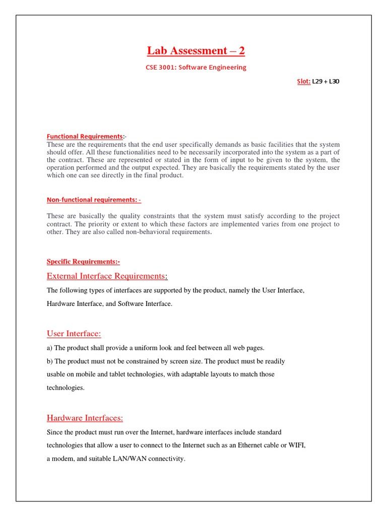 Lab Assessment - 2: CSE 3001: Software Engineering | PDF | Password | Http Cookie