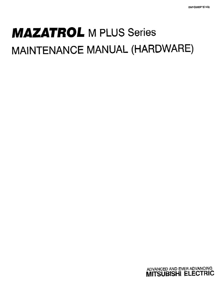 Mazatrol M-Plus Control Maintenance | PDF