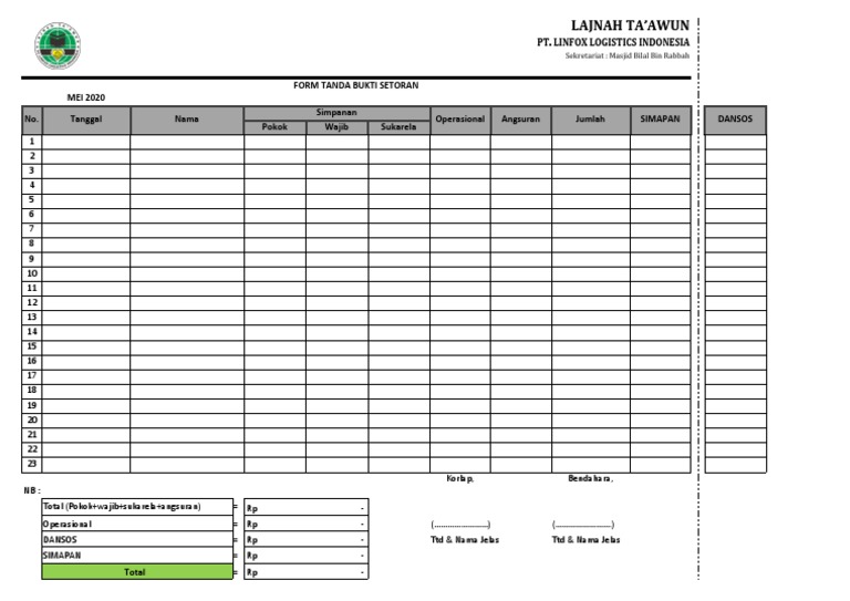 Form Tanda Terima | PDF