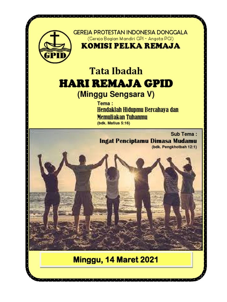 Tata Ibadah Hari Remaja Sinode 2021 | PDF