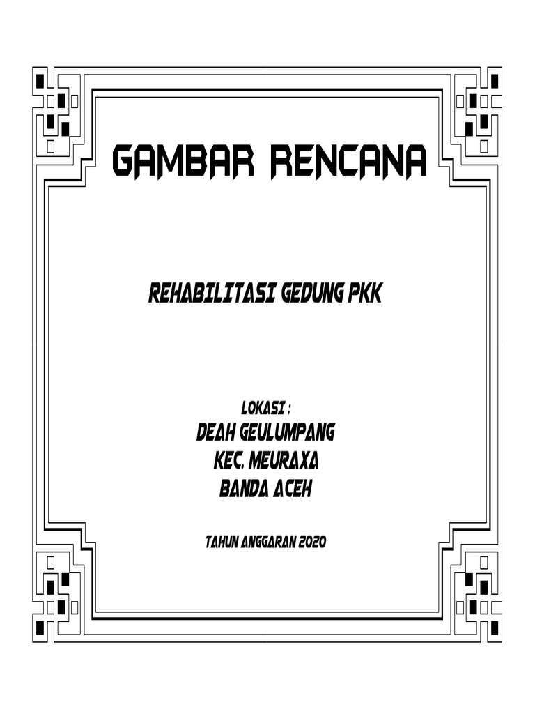 Gambar Rencana: Rehabilitasi Gedung PKK | PDF