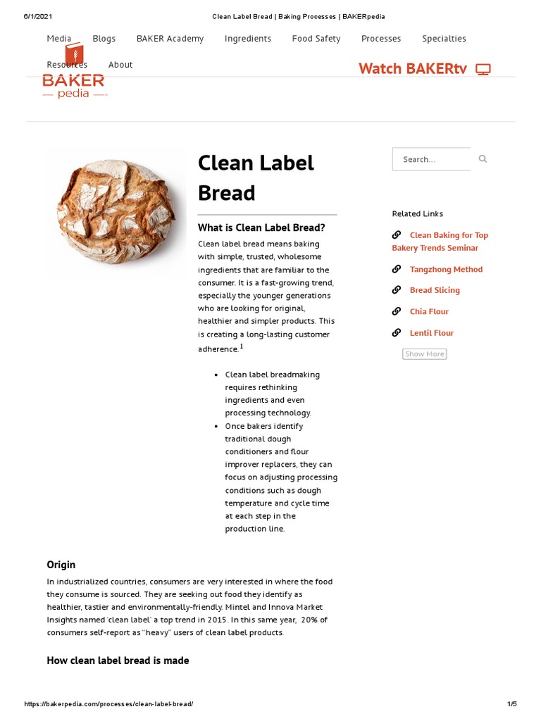 Clean Label - Bread | PDF | Flour | Breads