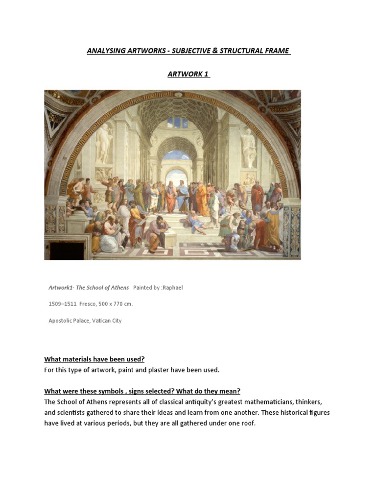 Analysing Artworks - Subjective Structural Frame - Arisha | PDF ...