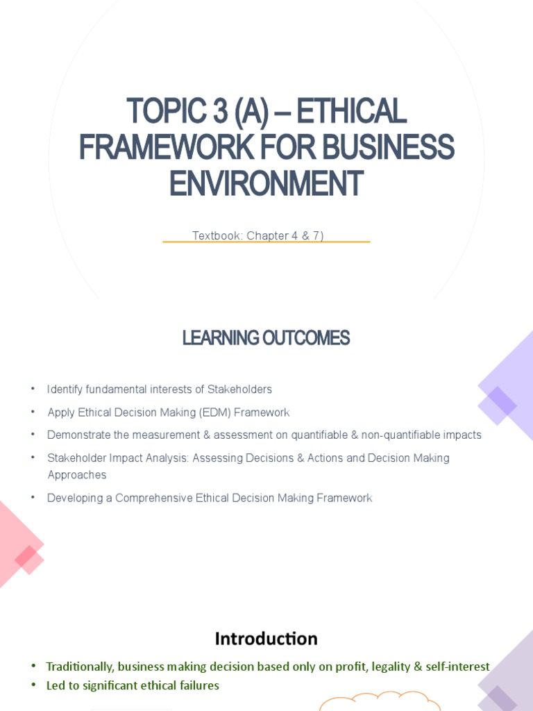 Ethical Decision-Making Framework in Business | PDF | Morality | Rights