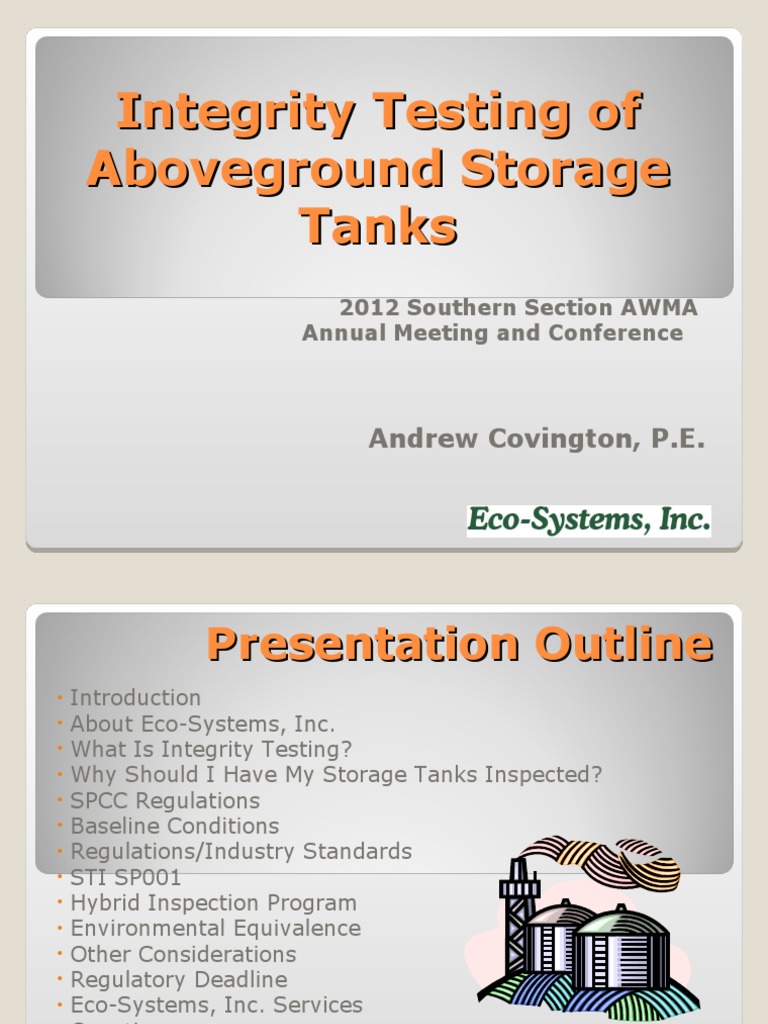Integrity Testing of Aboveground Storage Tanks | PDF | Science | Nature