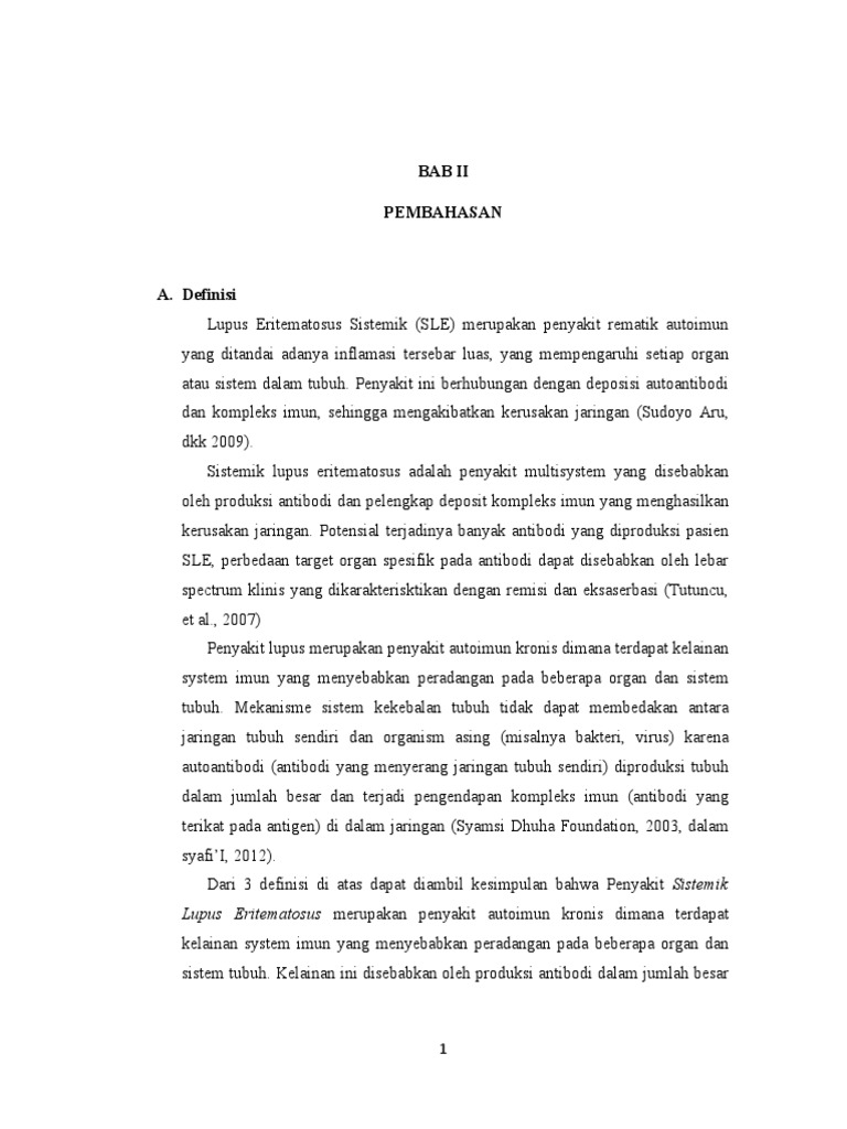 Definisi dan Etiologi Lupus SLE | PDF