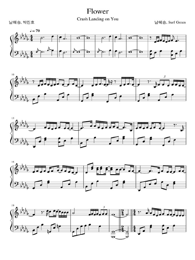 Flower (Yoon Mirae) PIANO | PDF