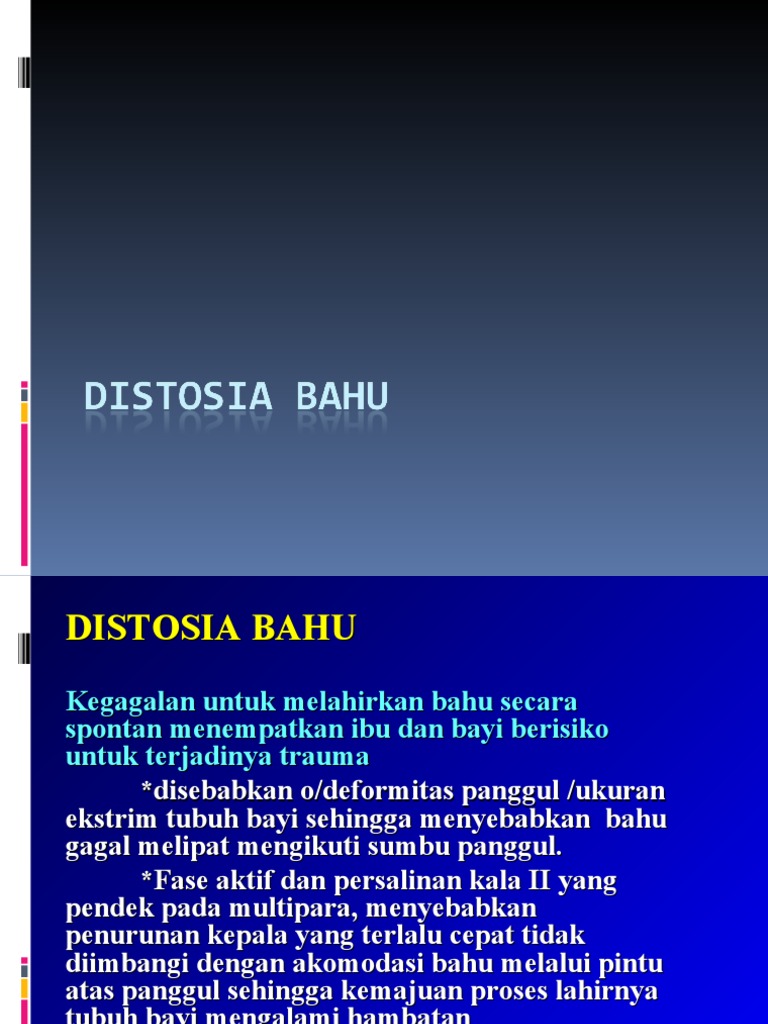 Distosia PPT' | PDF