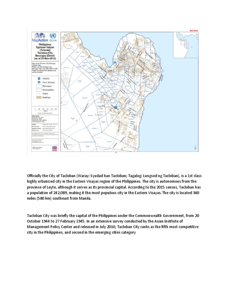 Tacloban City: A Highly Urbanized and Populous Capital in the Eastern ...