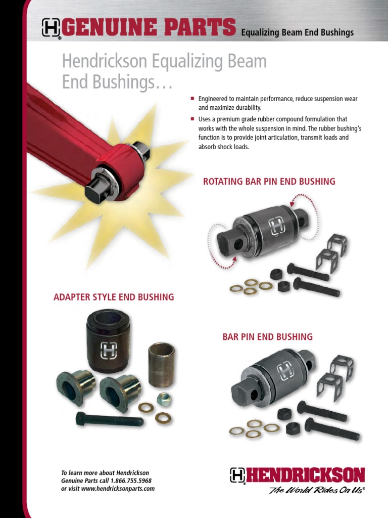 Genuine Parts: Hendrickson Equalizing Beam End Bushings | PDF | Axle ...