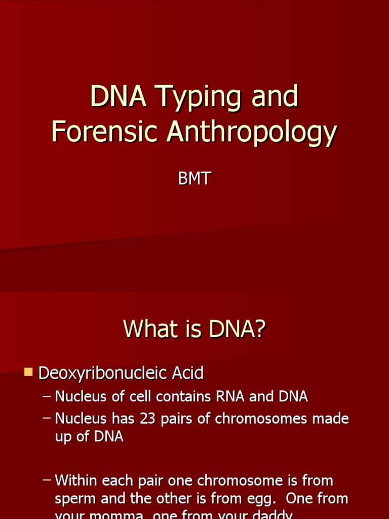 DNA Typing and Forensic Anthropology | PDF