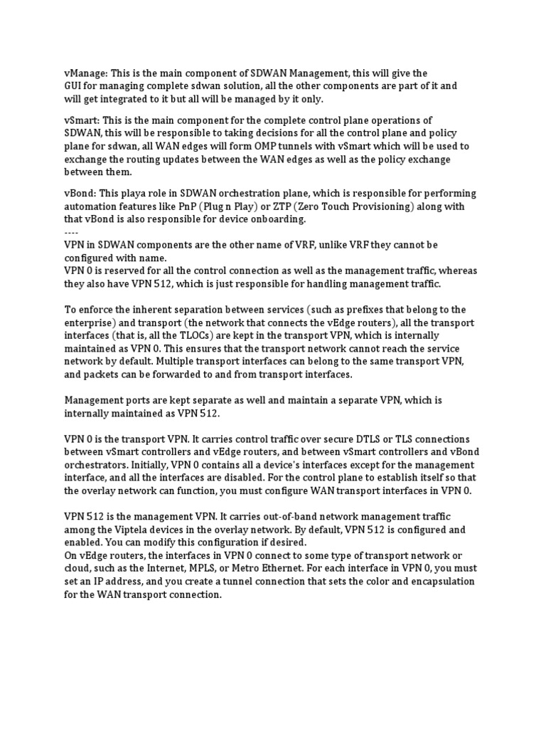 SD-WAN Notes | PDF | Virtual Private Network | Computer Network