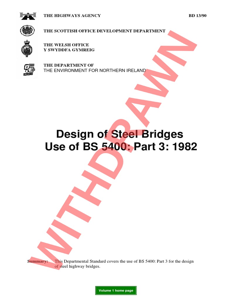 Design of Steel Bridges Use of BS 5400: Part 3: 1982: The Environment ...