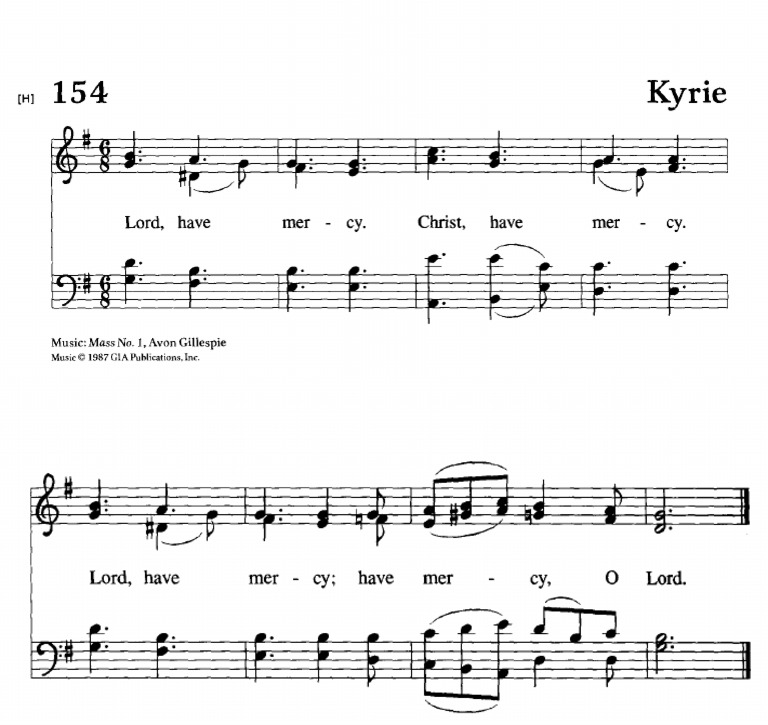 154 Kyrie | PDF | Mass (Liturgy) | Christian Worship And Liturgy