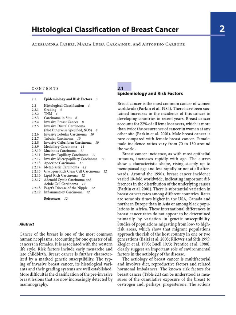 Breast Cancer Classification and Risk Factors | PDF | Carcinoma ...