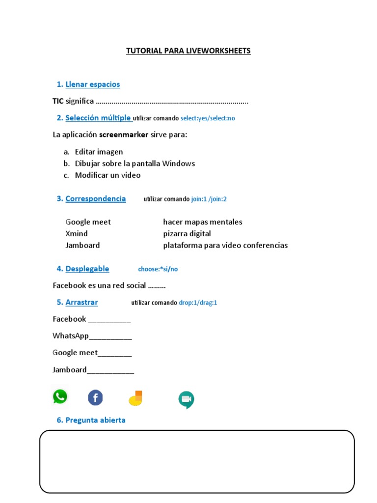Tutorial Para Liveworksheets Pdf