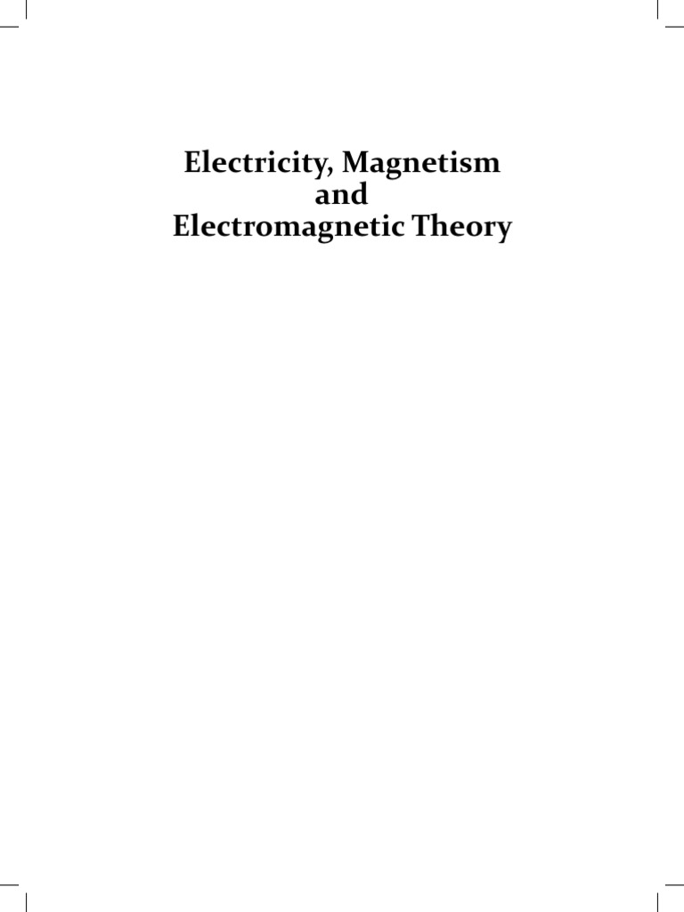 Electricity Magnetism and Electromagnetic Theory 9781259004599 ...