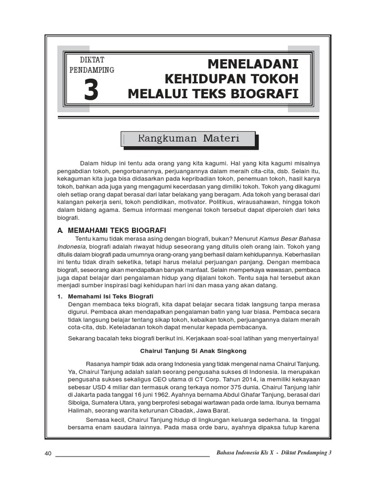 Materi Teks Biografi | PDF