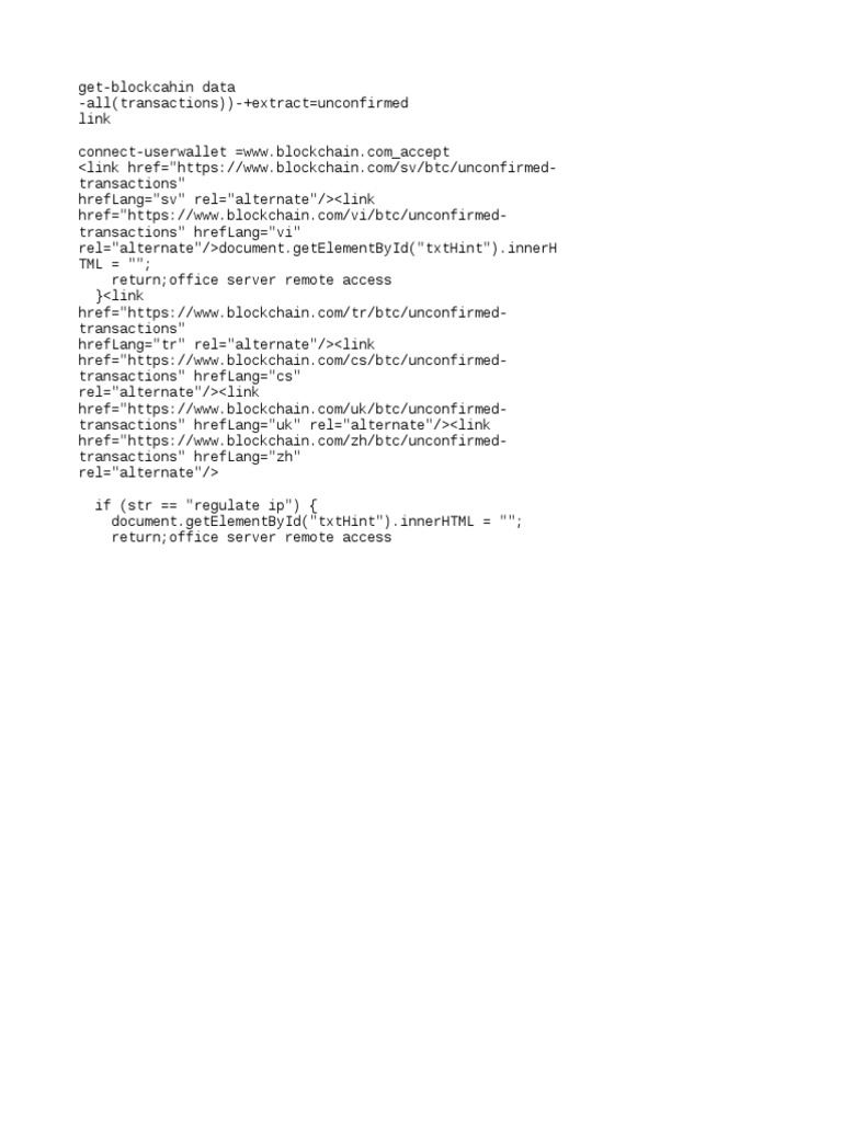 Blockchain Unconfirmed Transaction Hack Script | PDF | Cryptocurrency ...