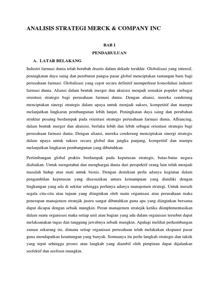 Merck Analysis Strategy | PDF