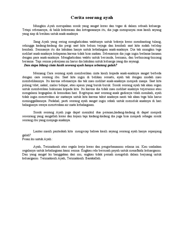 Cerita Seorang Ayah Pdf Agama Spiritualitas