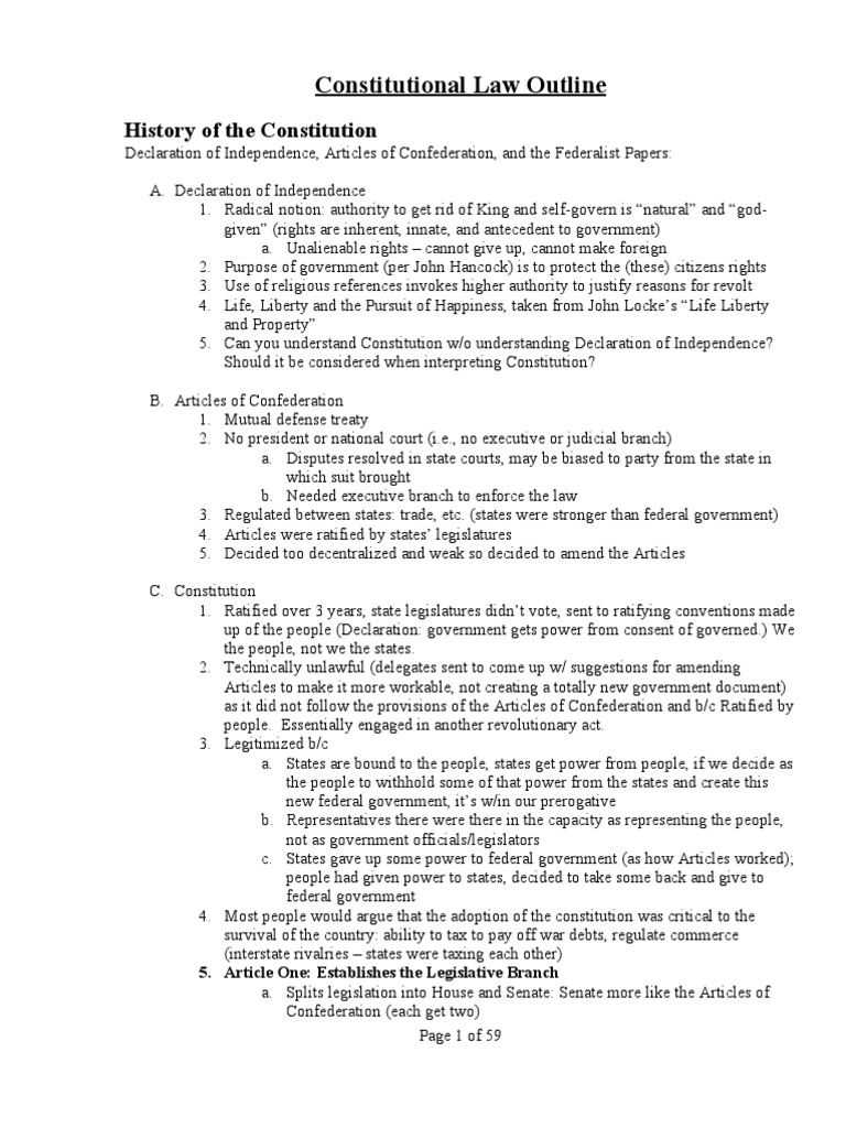 Con Law Outline (Adler) | PDF | United States Constitution | Standing (Law)