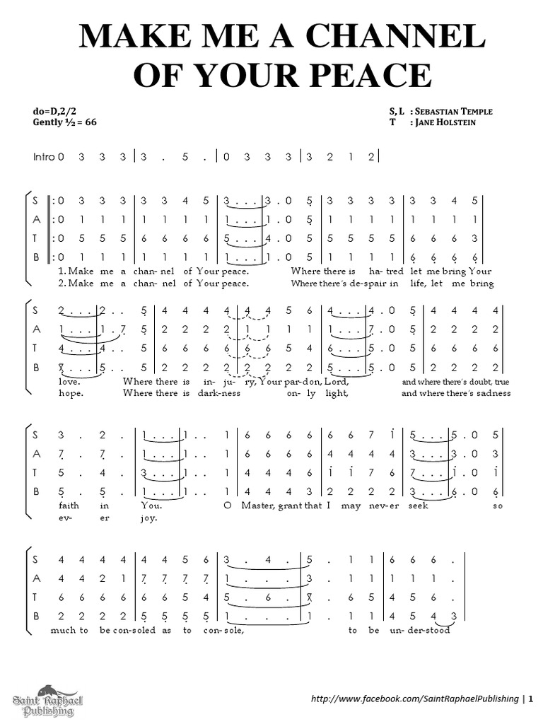 MAKE ME A CHANNEL OF YOUR PEACE - Temple | PDF