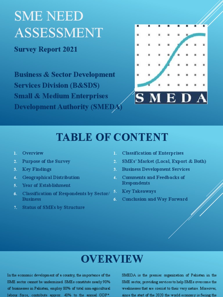 SME Need Assesment Report PPT - v.1 | Download Free PDF | Small And ...