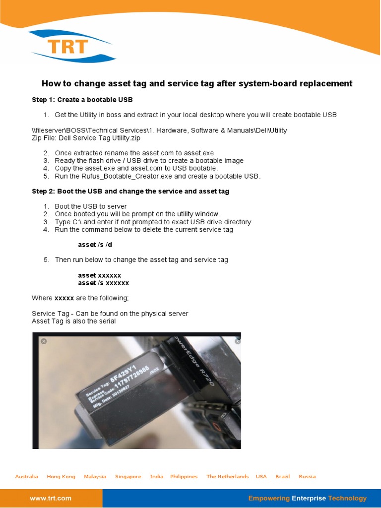 Change Dell Asset and Service Tags | PDF | Business | Computers