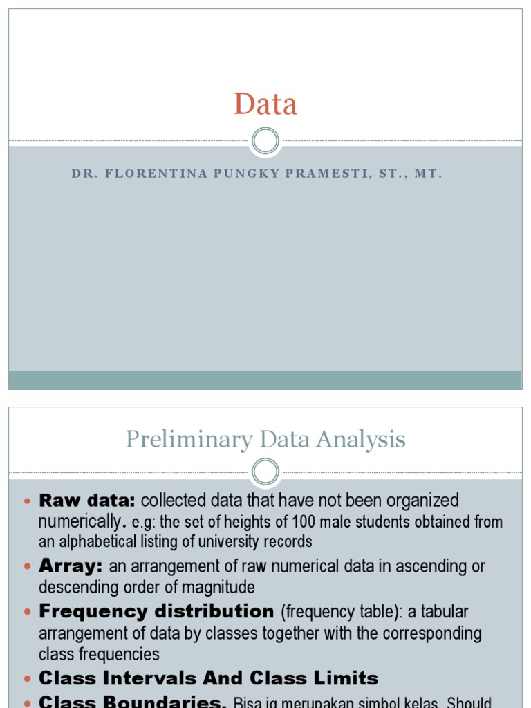 02 Data and Preliminary Data Analysis - Print | PDF | Mode (Statistics ...