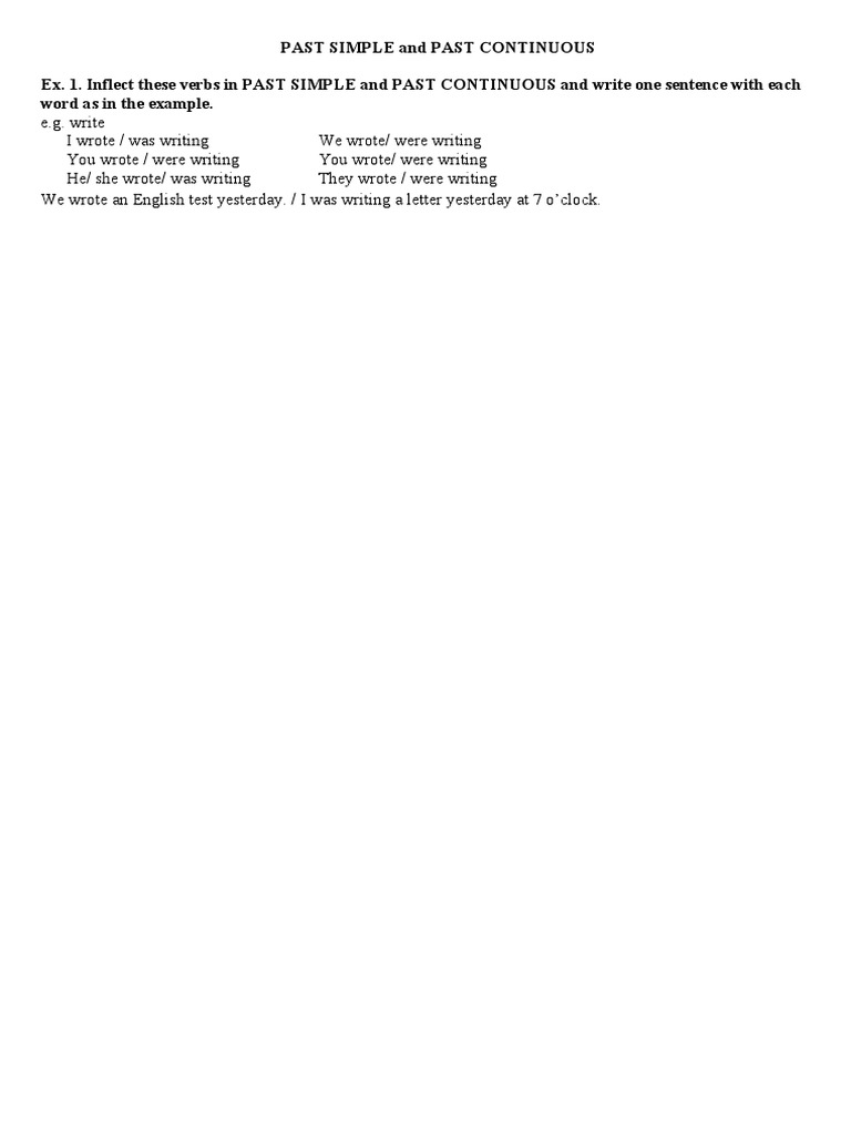 Past Simple Vs Past Continuous | PDF | Syntax | Grammar