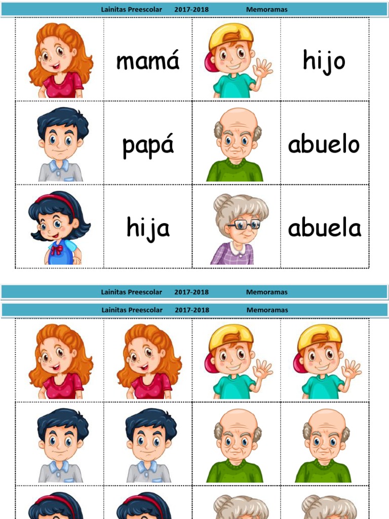 Memorama - Familia | PDF