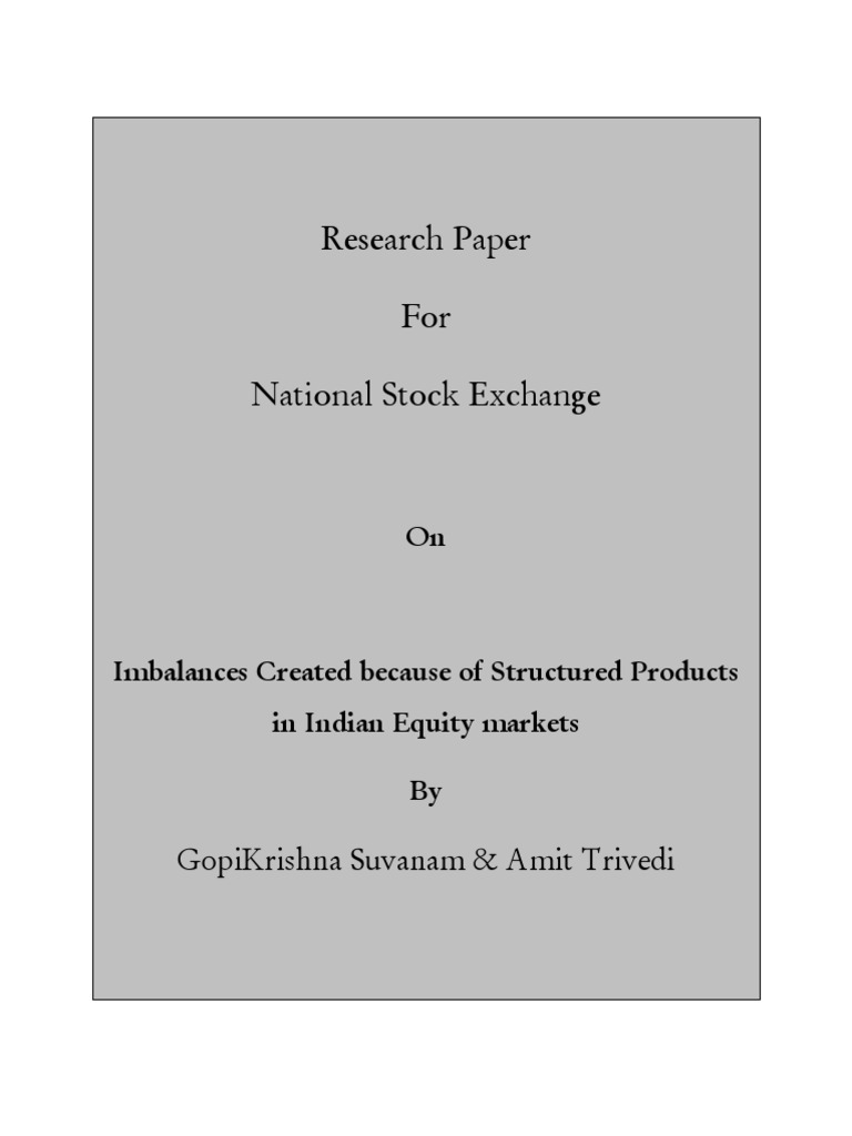 Imbalances from Equity Structured Products | PDF | Bonds (Finance ...