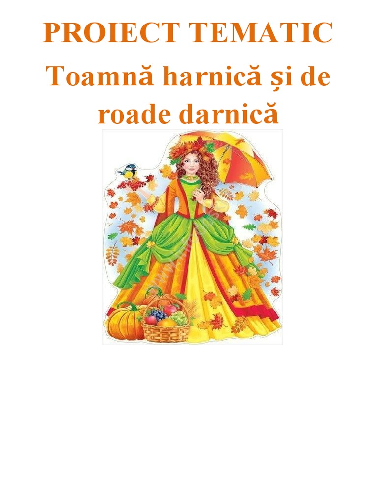 Proiect Tematic - Toamna Grupa Mijlocie | PDF