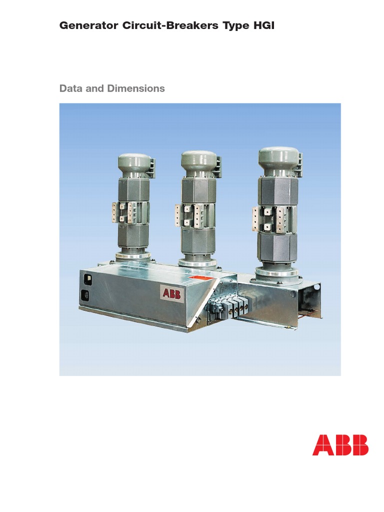 Generator Circuit-Breakers Type HGI: Data and Dimensions | PDF | Power ...