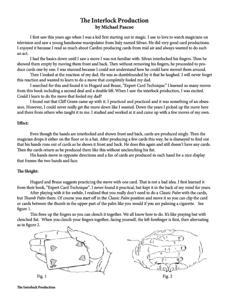 Michael Pascoe - Interlock Production (1Tr) | PDF | Hand | Limbs (Anatomy)