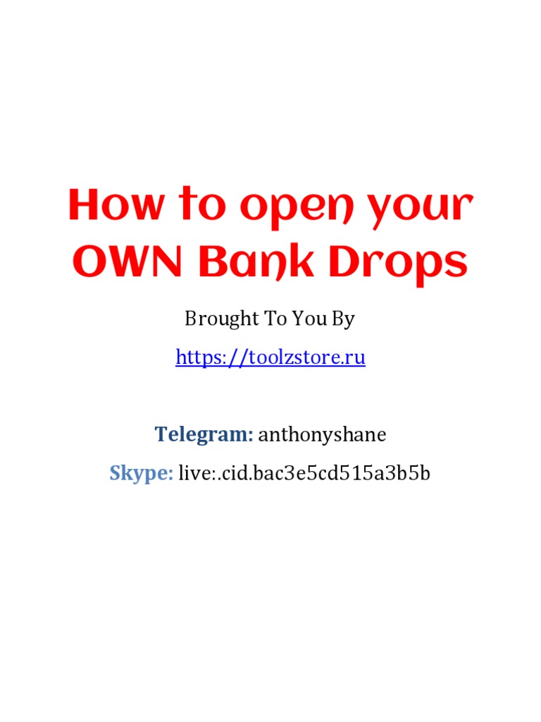 How to Open Bank Drops Guide | PDF | Credit History | Pay Pal