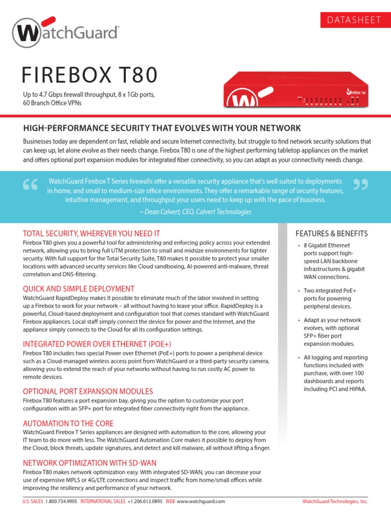 Firebox T80: High-Performance Security That Evolves With Your Network ...