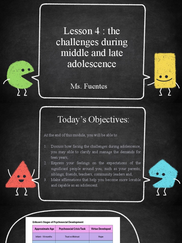 PD Lesson 4 Challenges of Middle and Late Adolescence | PDF ...
