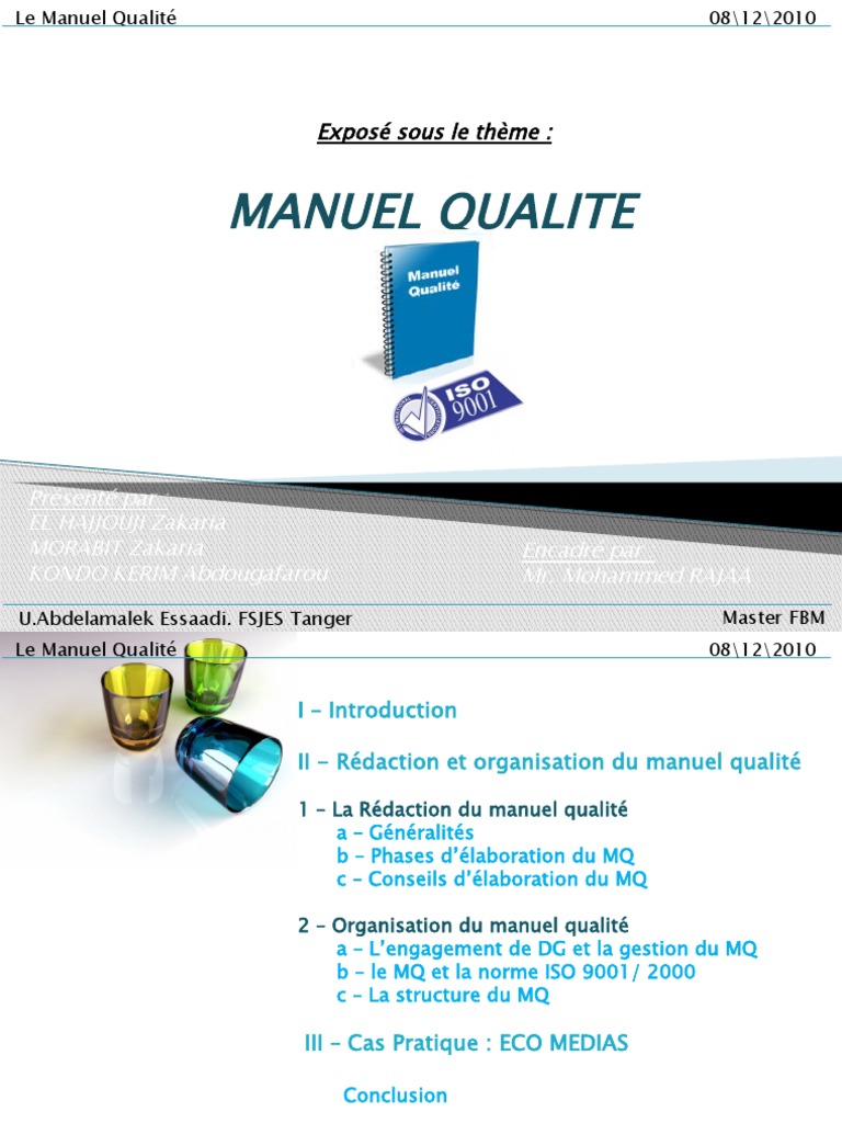 Manuel Qualité | PDF | Système de management de la qualité | Business