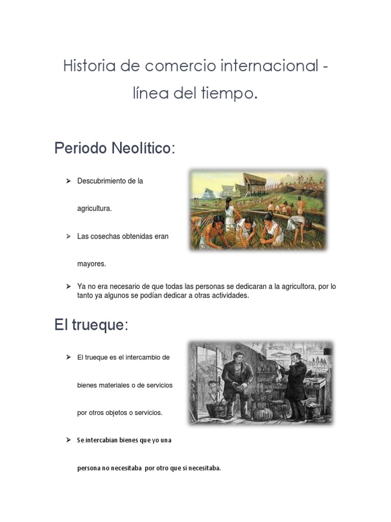 Historia de Comercio Internacional - Cuadro Comparativo | PDF ...