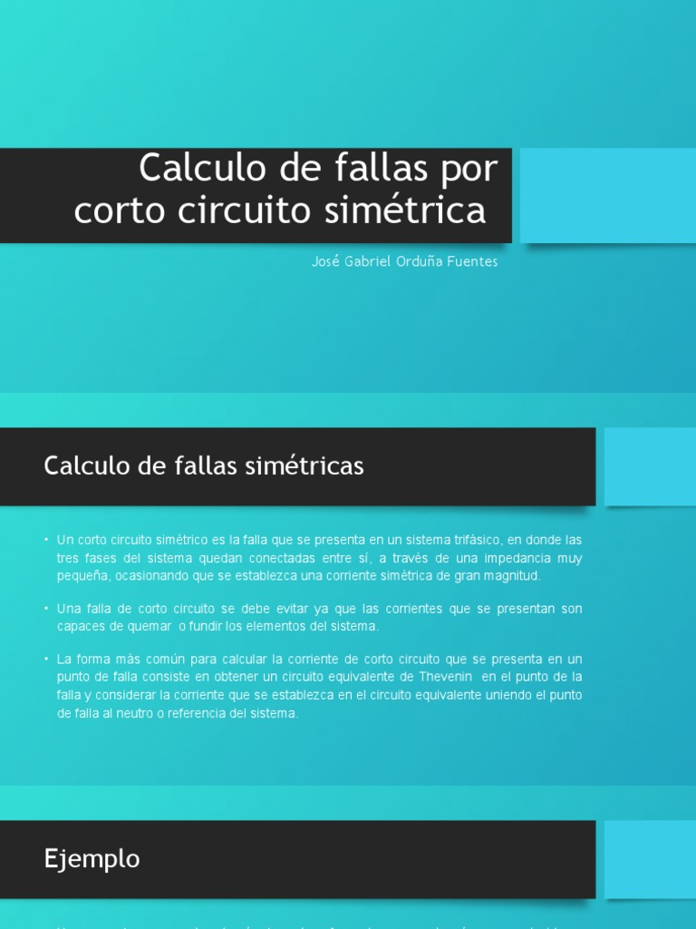 Falla Simetrica | PDF | Generador eléctrico | Corriente eléctrica