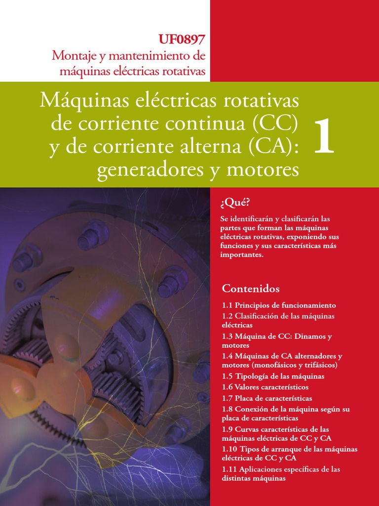 Máquinas Eléctricas Rotativas de Corriente Continua (CC) y de Corriente Alterna (CA ...