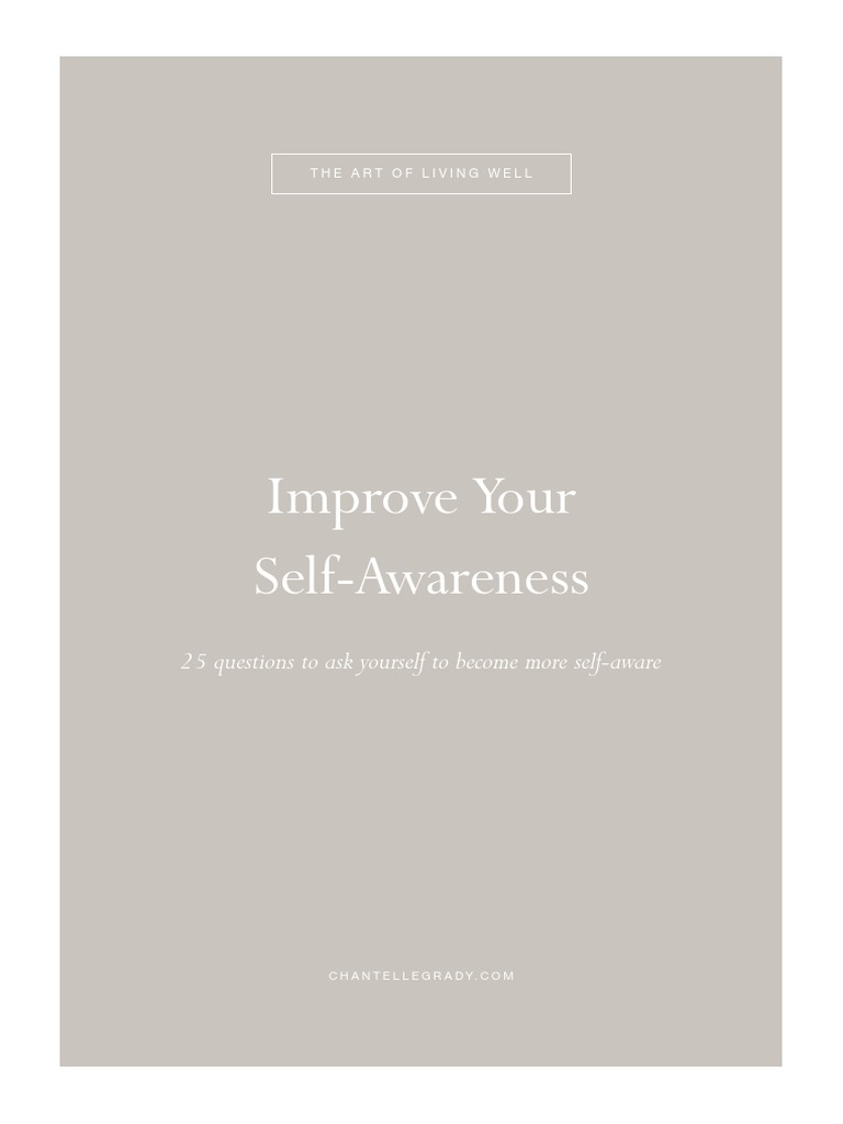 Self Awareness Workbook BR Chantelle Grady | PDF | Self Awareness | Courage