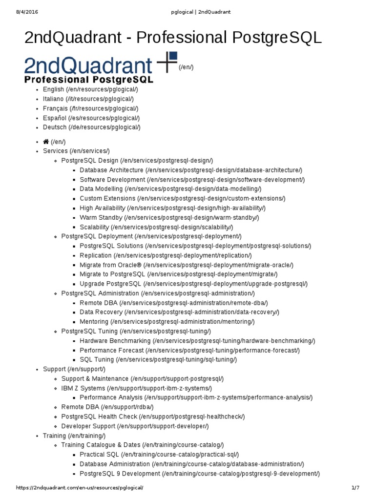 GitHub - 2ndquadrant - Repmgr - Pglogical - 2ndquadrant | PDF | Postgre Sql | Replication ...